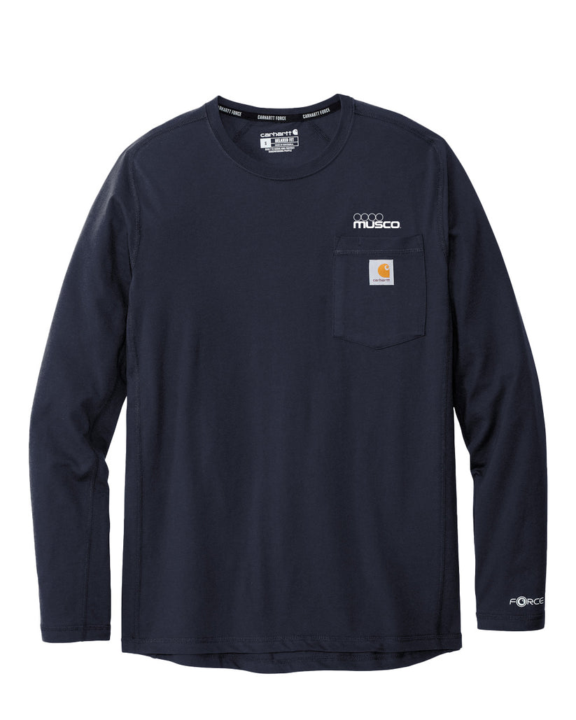 303 - Carhartt Force Long Sleeve Pocket T-shirt – Musco Sports Lighting ...